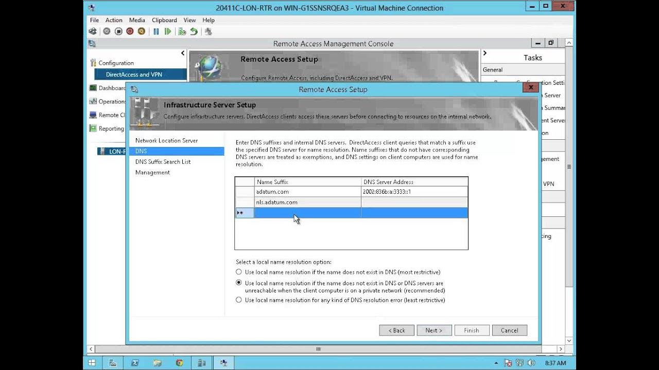 20411C_Mod6_Lab B_E2-Implementing the Advanced DirectAccess Infrastructure - YouTube