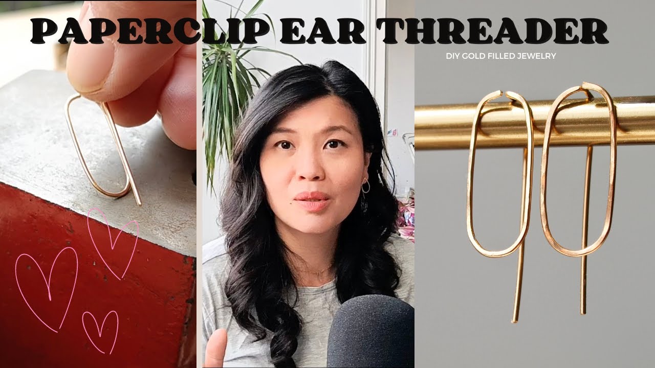 Create Unique Gold Filled Front Face Hoops | Paperclip Inspired - YouTube
