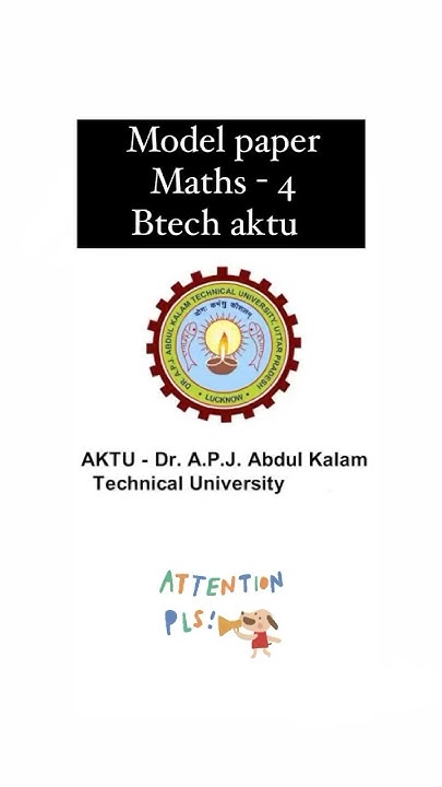 Model paper || MATHS 4 || btech aktu 2nd year #importantquestions # ...