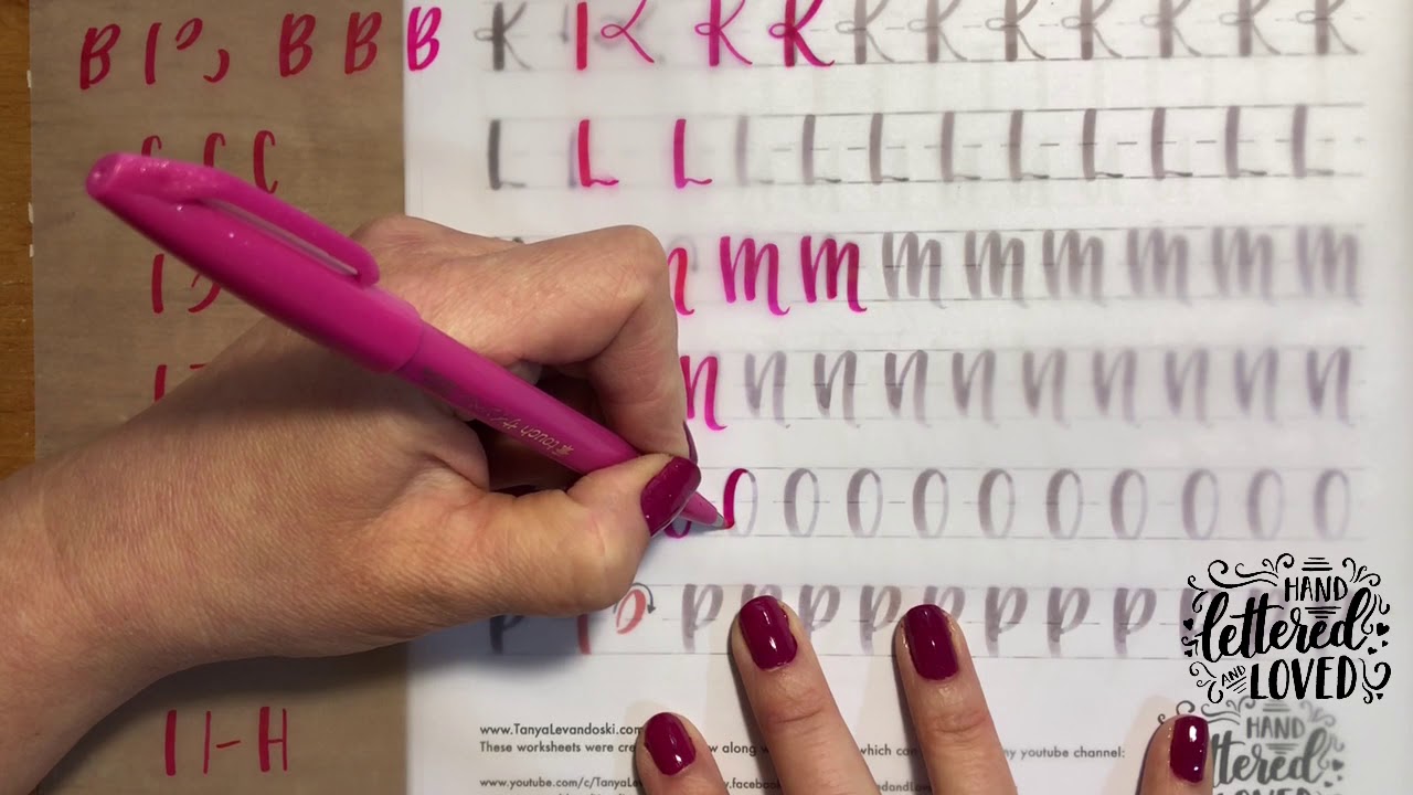 UPPERCASE letters Tutorial - Brush lettering with Tanya - Hand Lettered ...