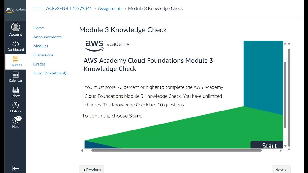 AWS Cloud Foundation Module 3 Knowledge Check - YouTube