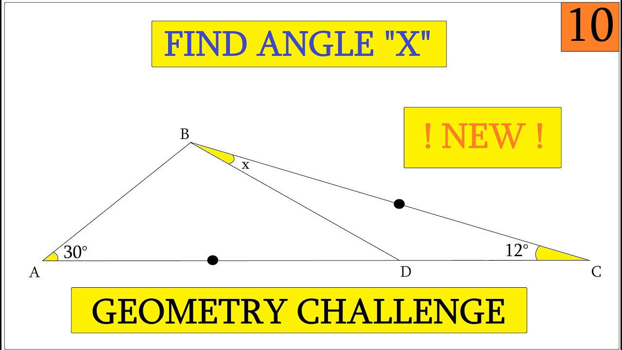 Geometry Quiz, Exercise 10, problem hard, Find angle X geometry ...