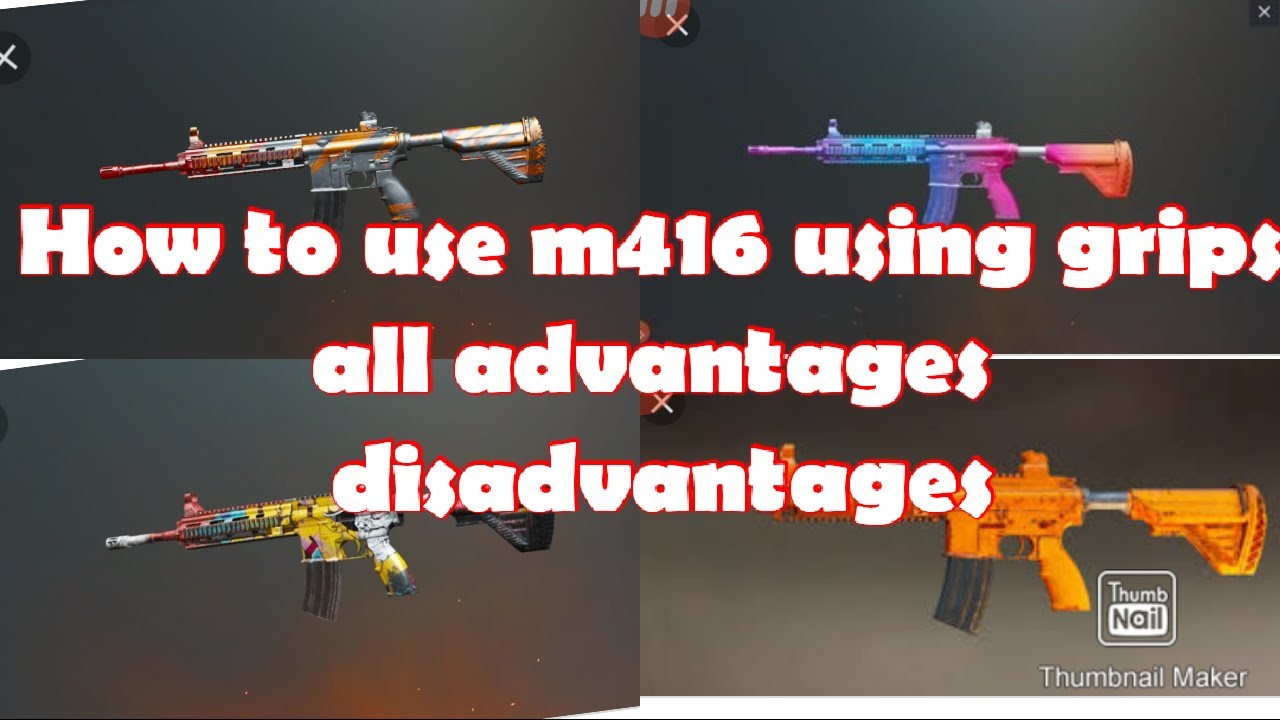 How to use all grips in M416 - YouTube