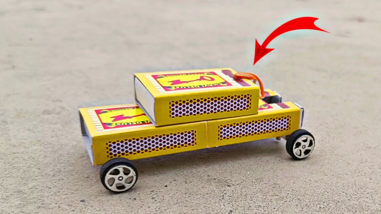 How To Make Matchbox Car With Rubber Band | Machis Ki Rubber Band Car ...