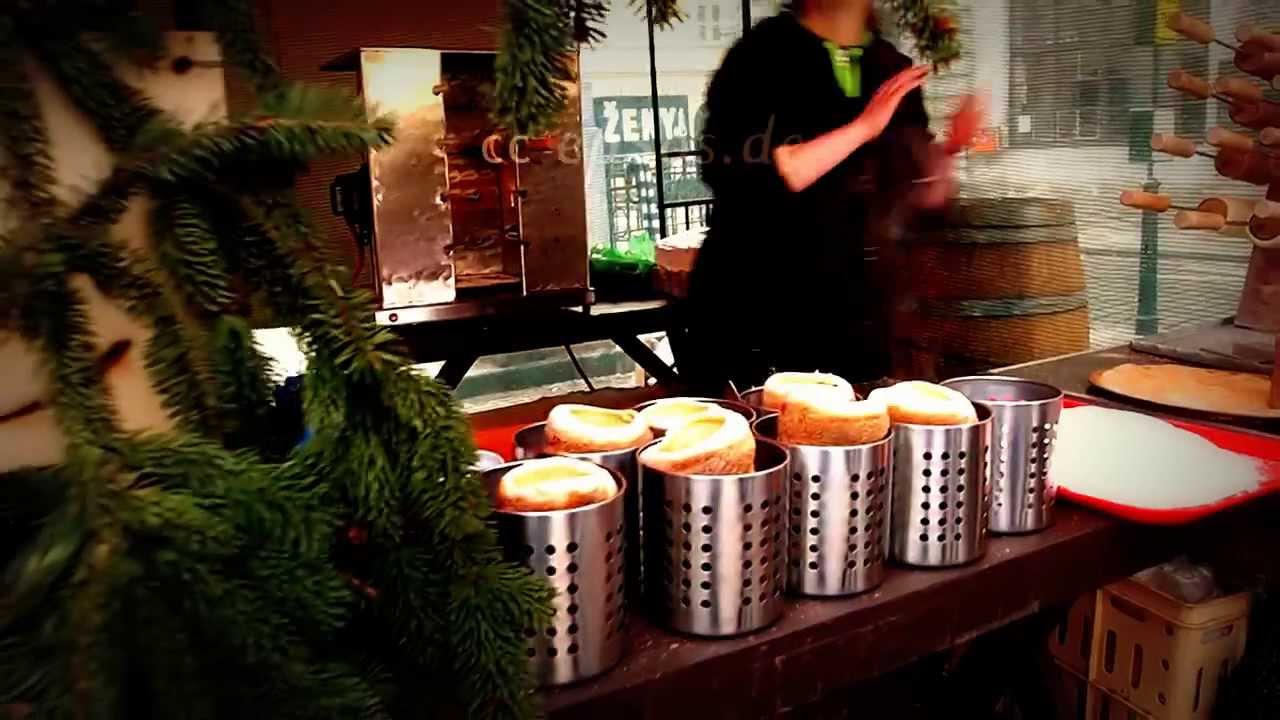 Famous Chimney Cake in Prague of Czech Republic - YouTube