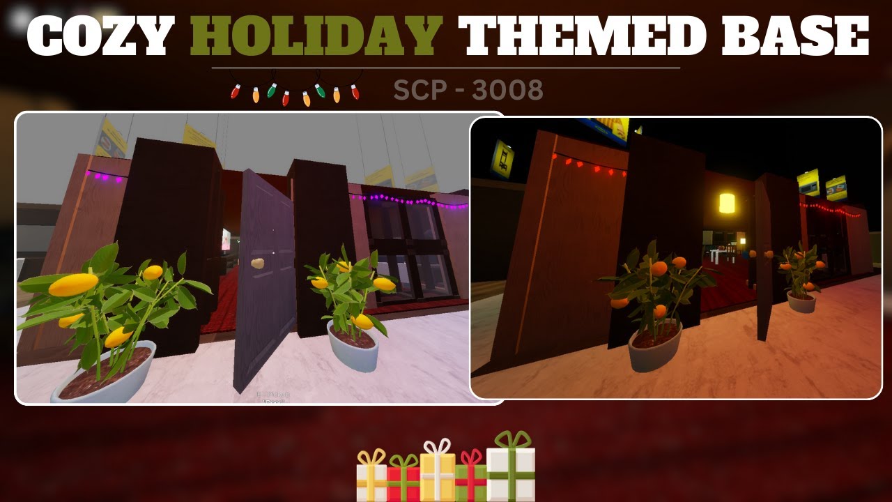COZY HOLIDAY THEMED-BASE | Roblox SCP 3008 | 2024 - YouTube