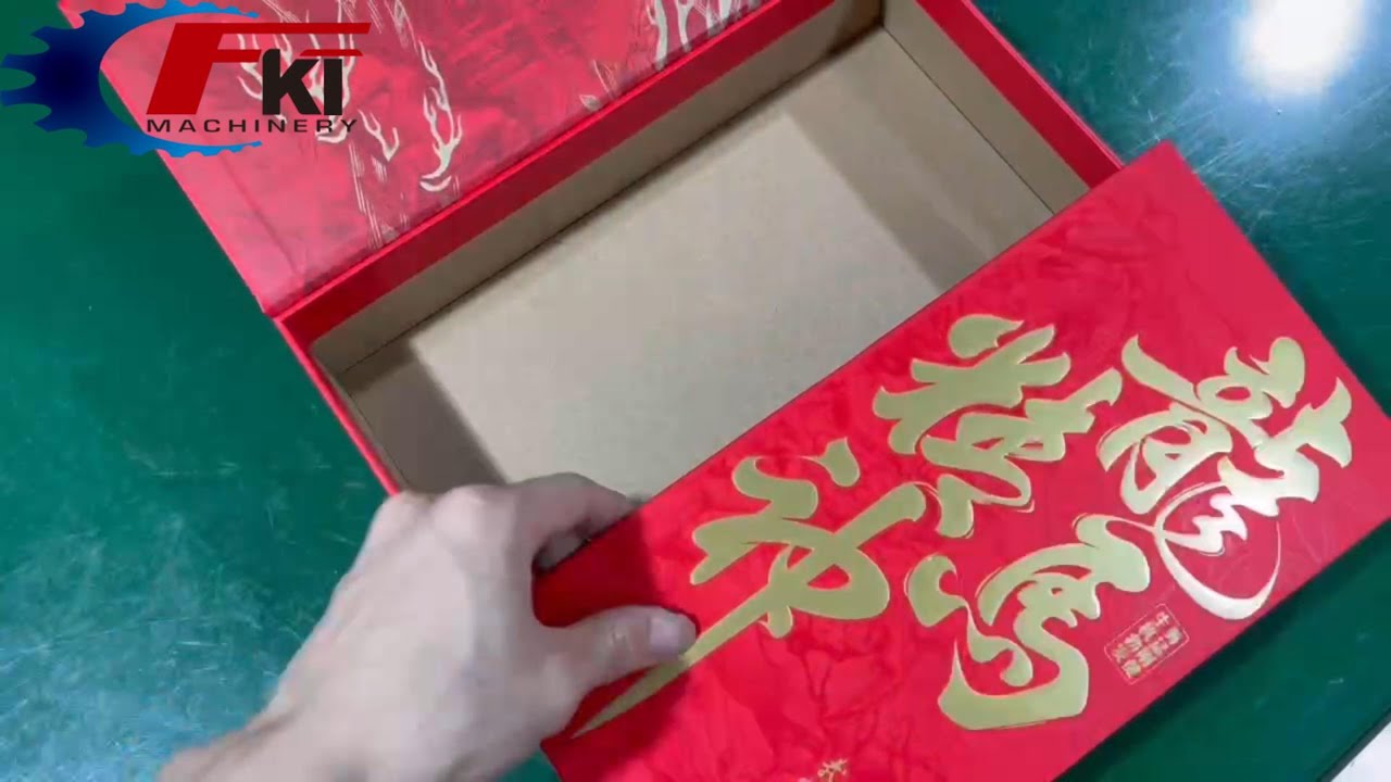 Automatic Luxury Rigid Box Assembly Machine - YouTube