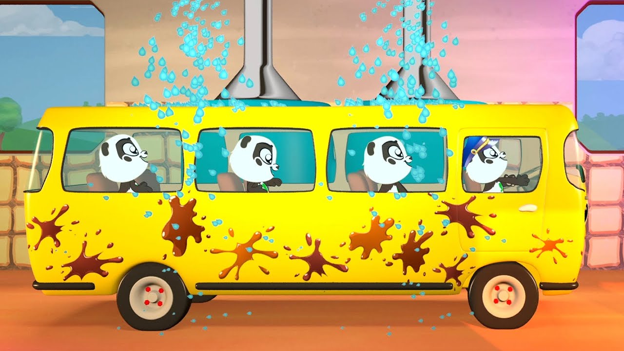 Learn Colors with Painting Bus Finger Family Nursery Rhymes - YouTube
