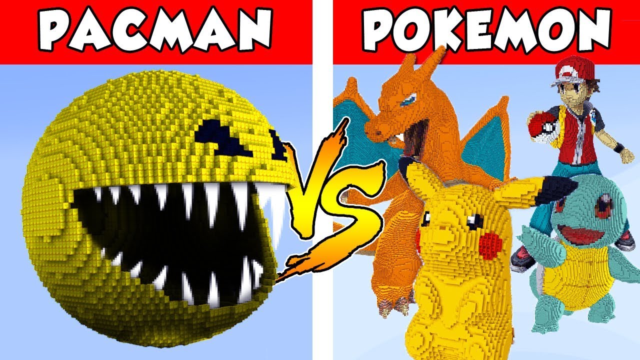 PACMAN vs POKEMON – PvZ vs Minecraft vs Smash - YouTube