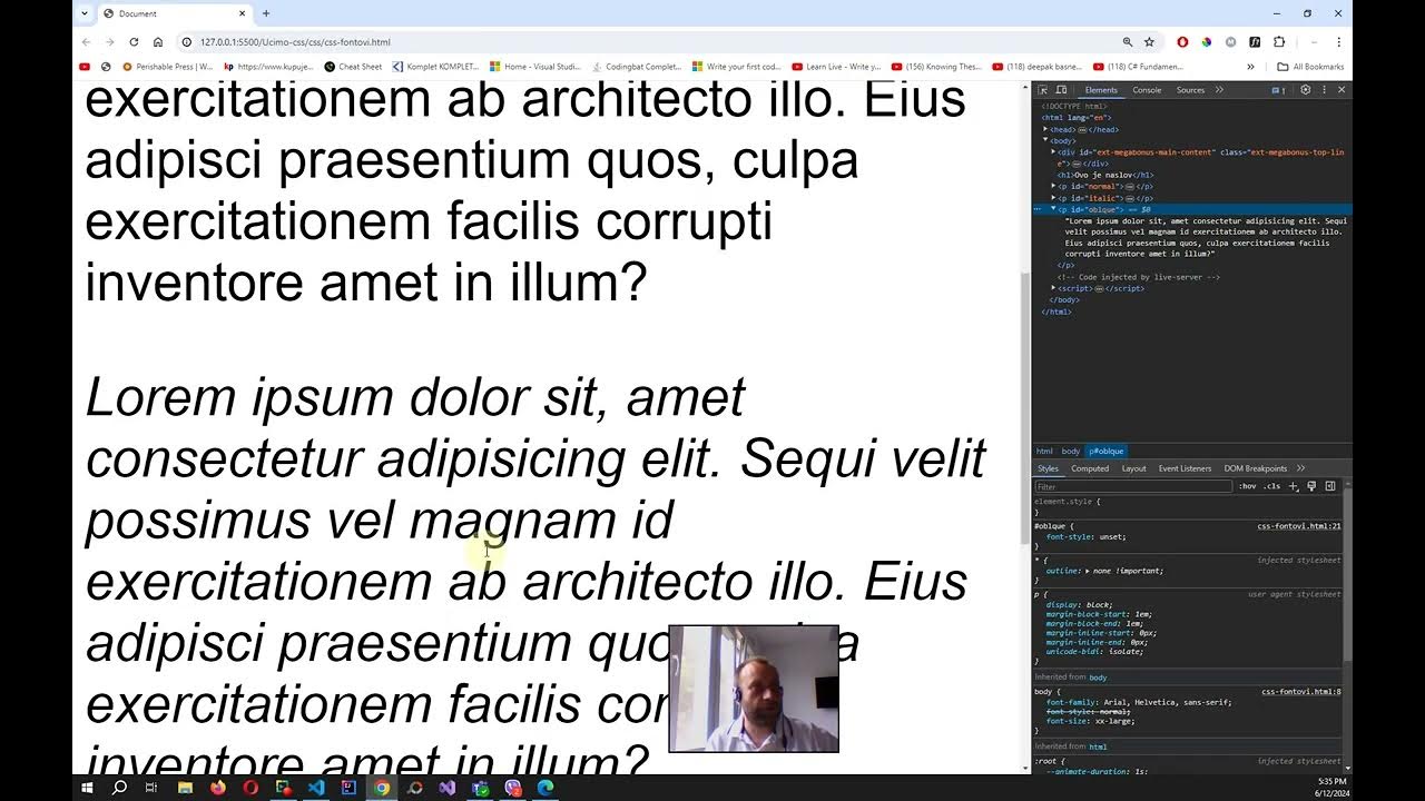 CSS font family , font style and font size - YouTube