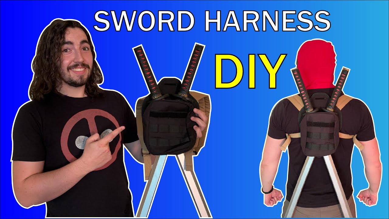 How to Make a DEADPOOL Sword Shoulder Harness for Cosplay - YouTube