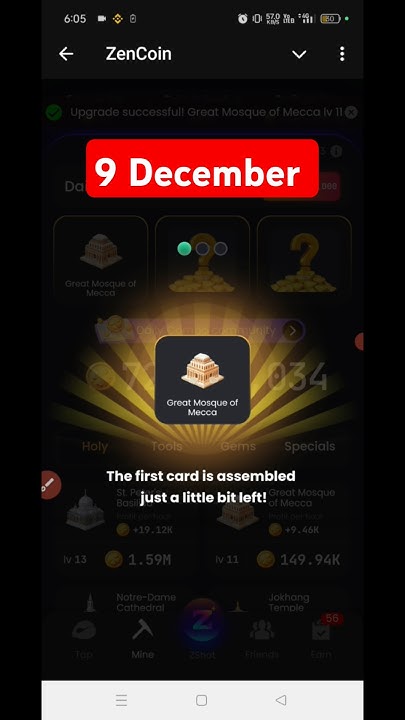 Zen coin daily combo 9 December | Zen coin today combo cards 9 December | Zen coin airdrop - YouTube