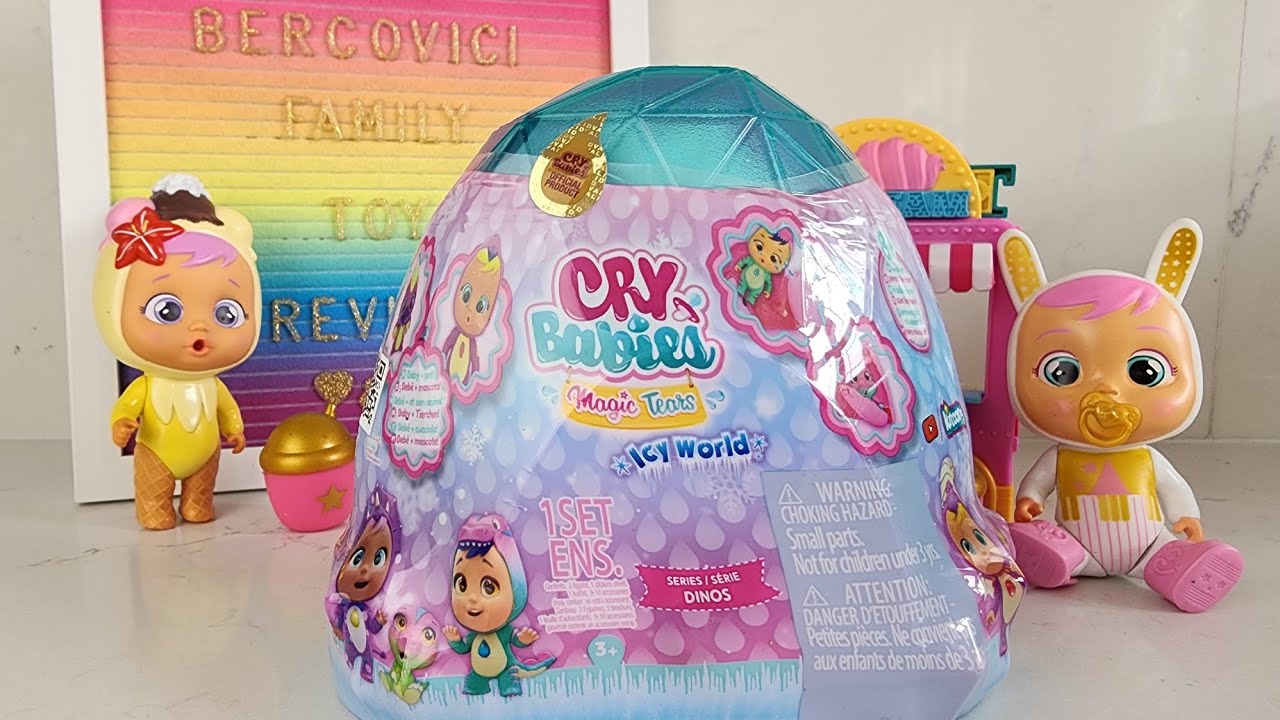 Cry Babies Magic Tears Icy World Dinos I Toy Unboxing and Review I ASMR ...