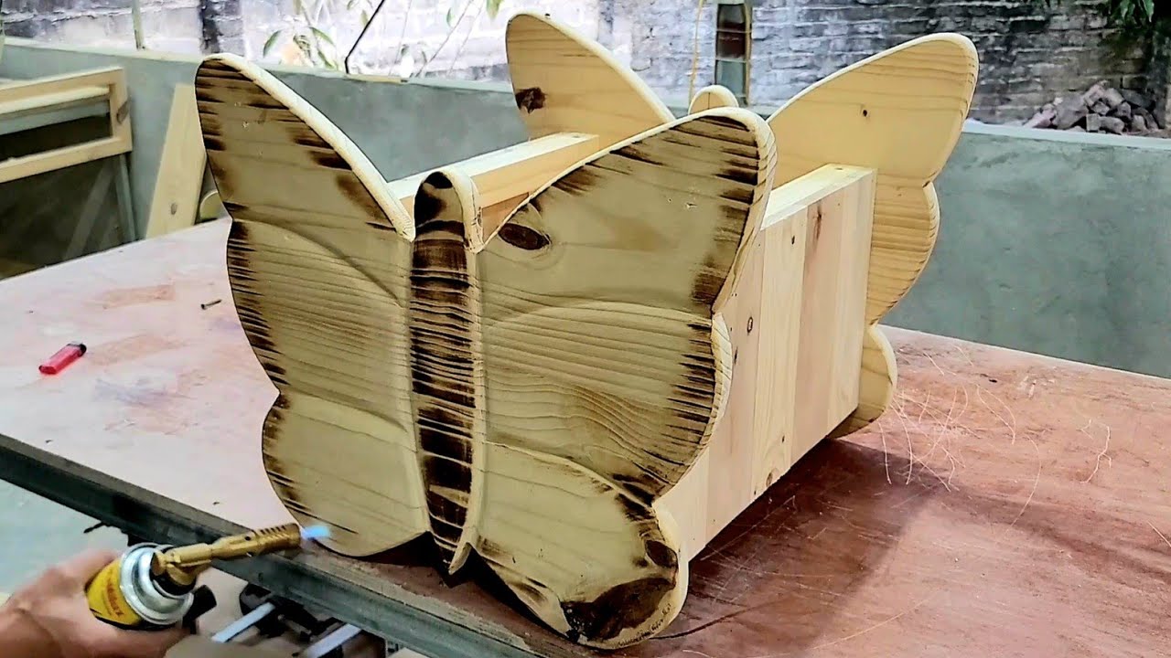 Amazing woodworking creations - Beautiful butterfly shaped wooden ...