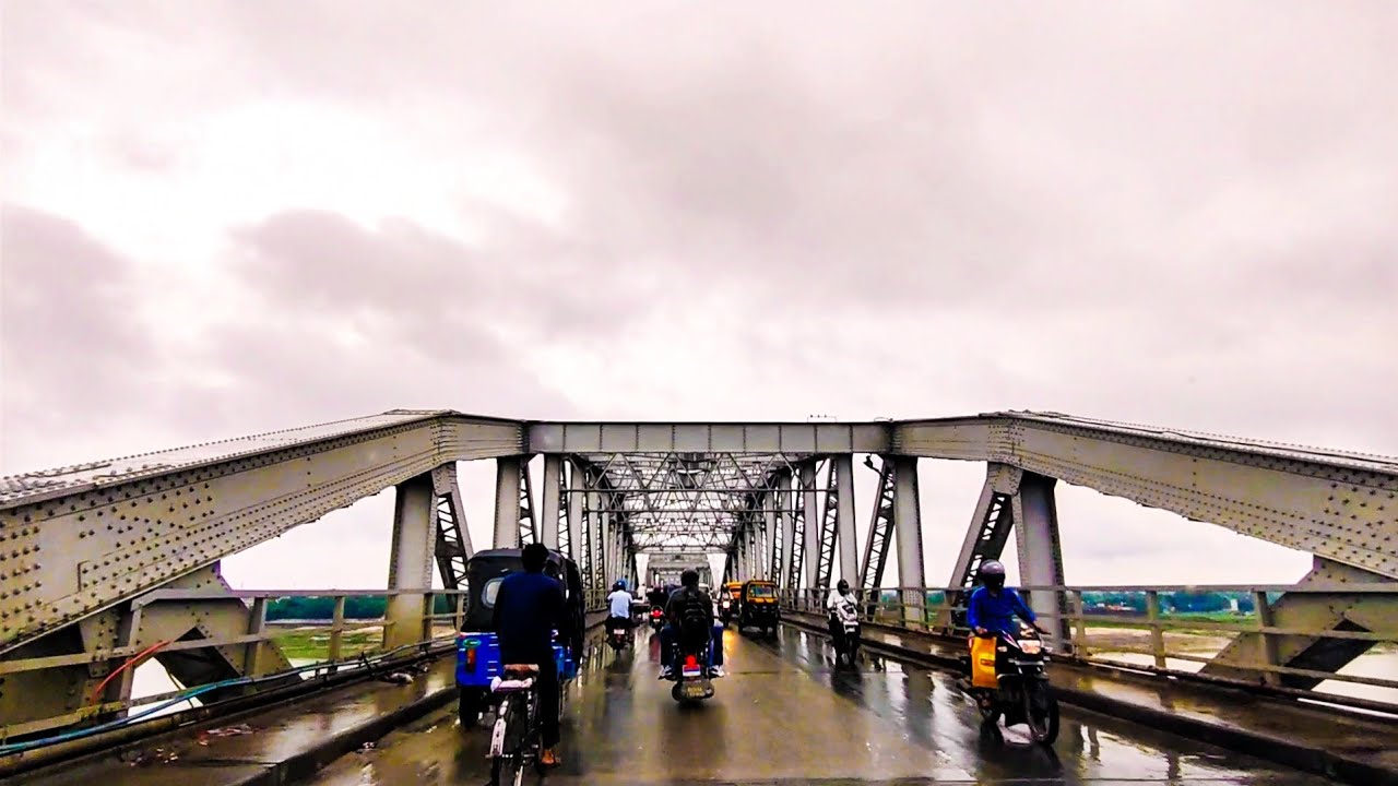 Driving Car on Rajghat Bridge in Varanasi | Malviya Pul Scenic View ...