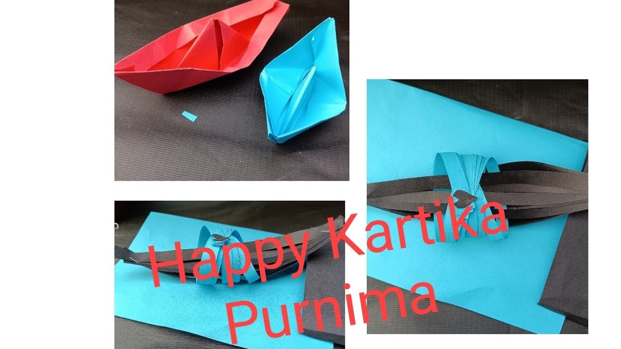 How to make paper Boat//Kartika Purnima special//Craft ideas 💡 - YouTube