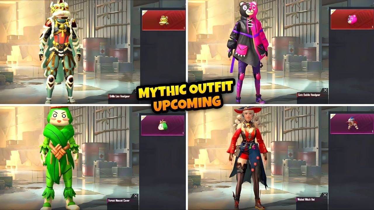 Upcoming Mythic Outfit Full Set Pubg Lite | Pubg Lite New Winner Pass ...