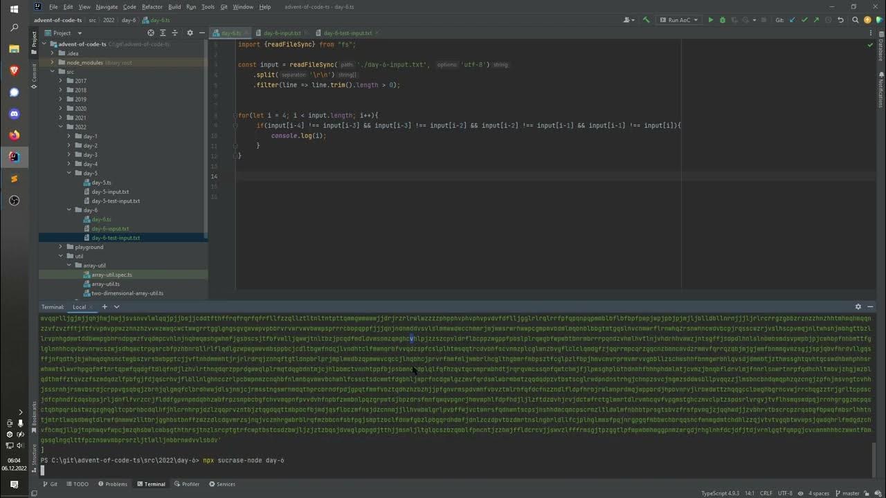 Advent of Code 2022 - Day 6 (Typescript) - YouTube