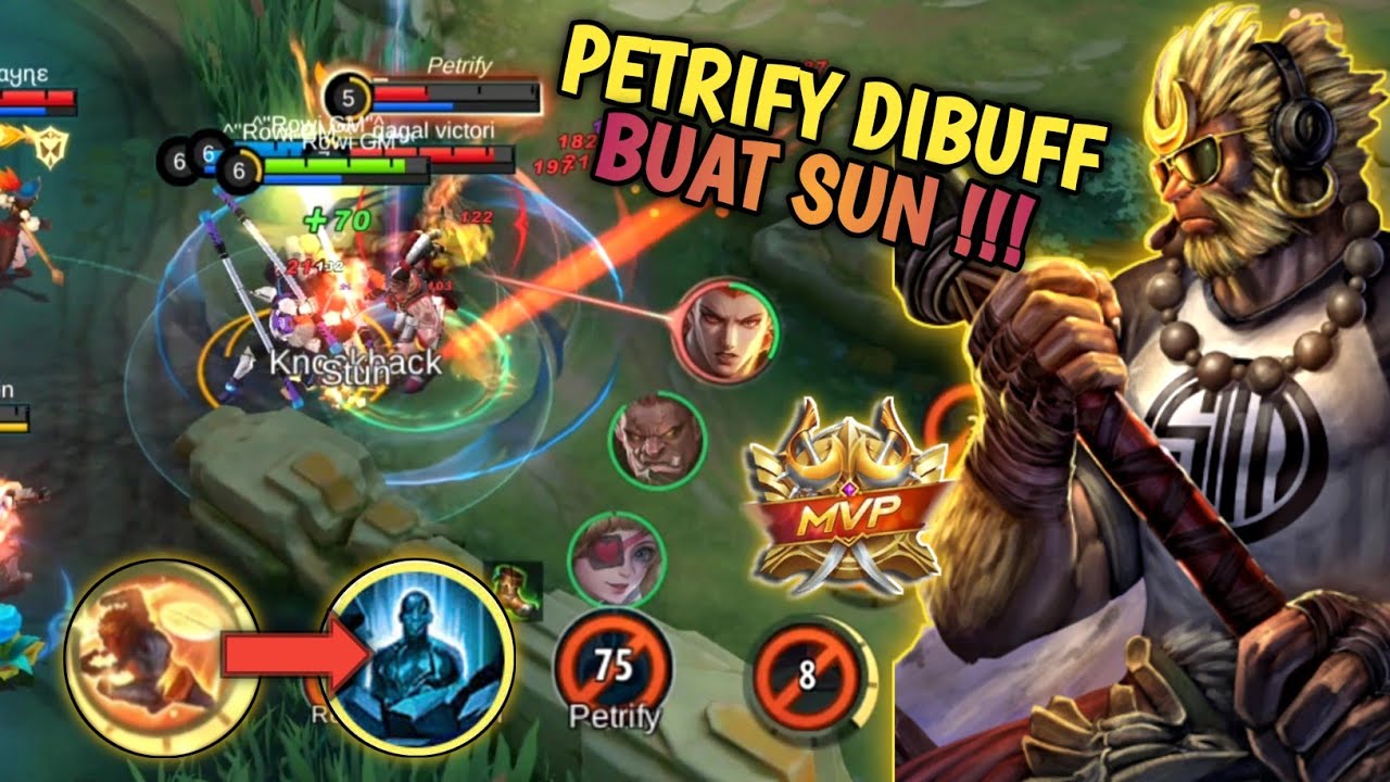NEW META!! SUN LEGENDARY MVP | PETRIFY DIBUFF BUAT SUN MAKIN GILA ...