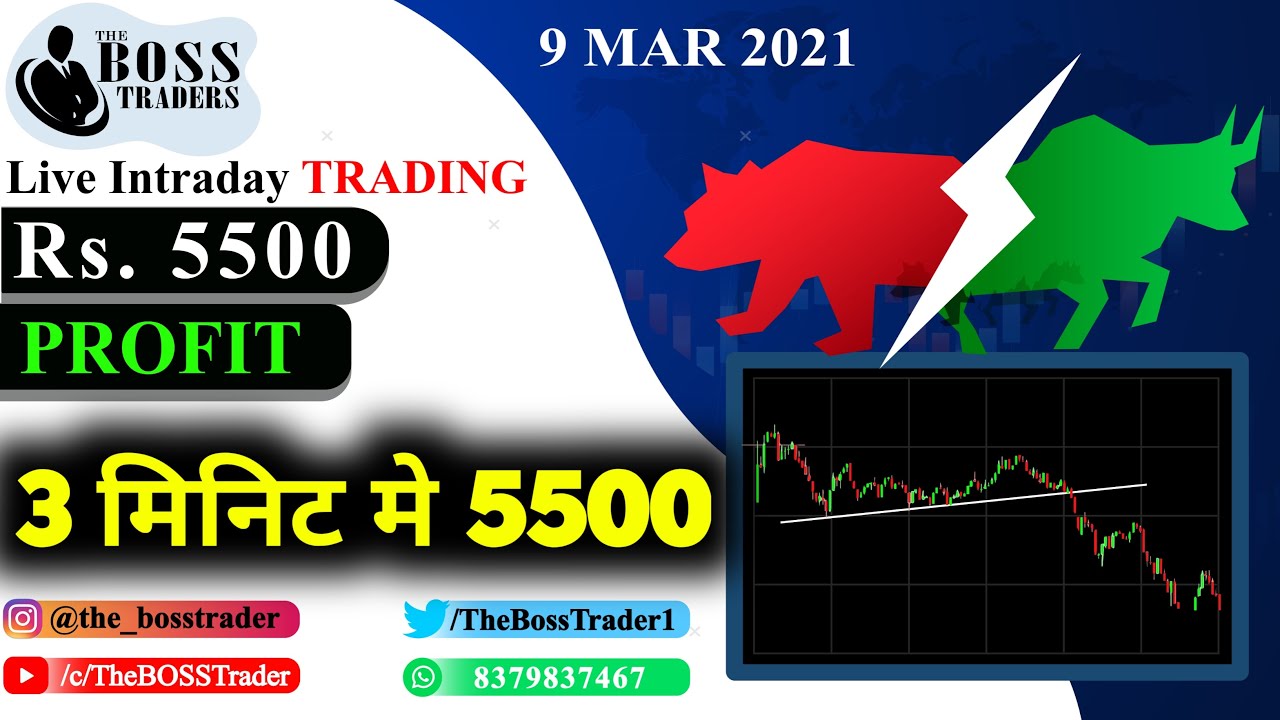 Live Intraday Price Action Trading || The BOSS Traders || 09 MARCH 2021 ...