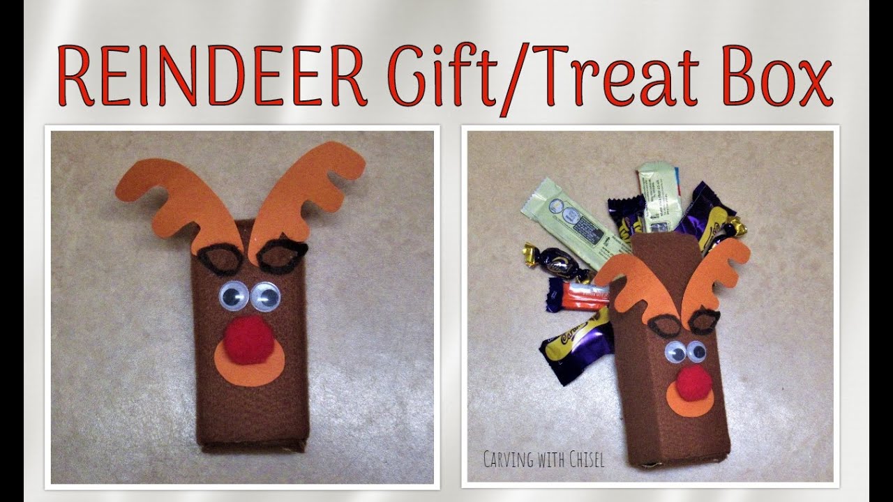 Reindeer treat box | how to make a reindeer | reindeer craft - YouTube