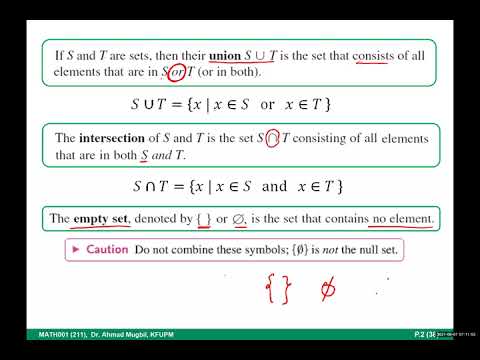 MATH001 P.2 (6) Work with Sets and Intervals - YouTube