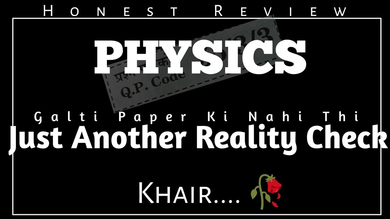 Thank You Physics...khair 💔 | Physics Board 2026 - YouTube