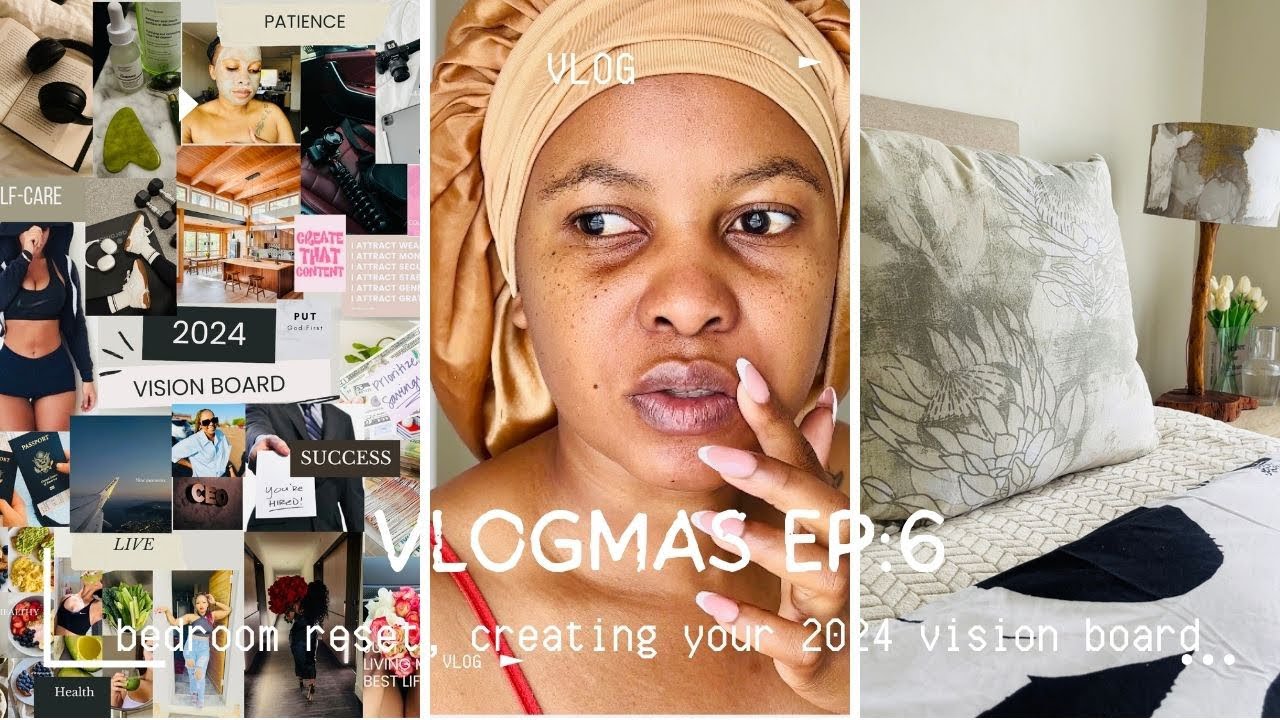 VOGMAS EP6: WHAT IF YOUR VISION BOARD CAME TRUE? 2024 Vision Board and how to ideas? Bedroom ...
