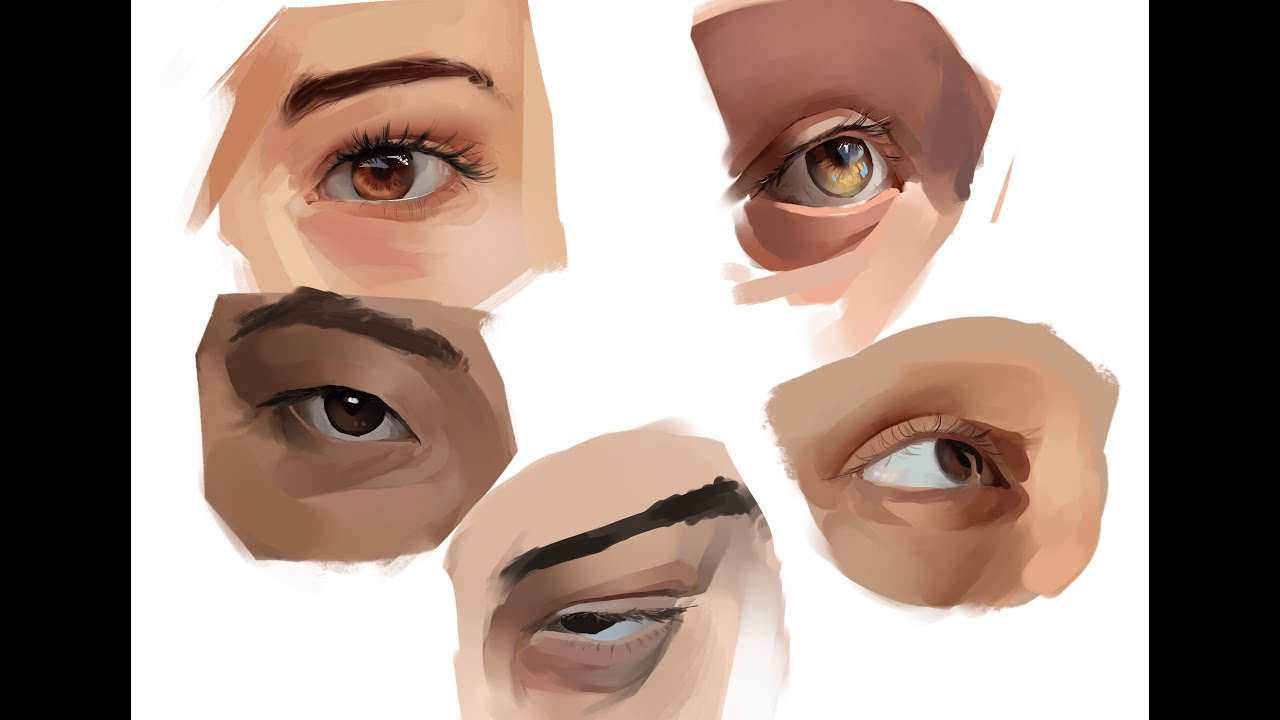 eyes study || krita - YouTube