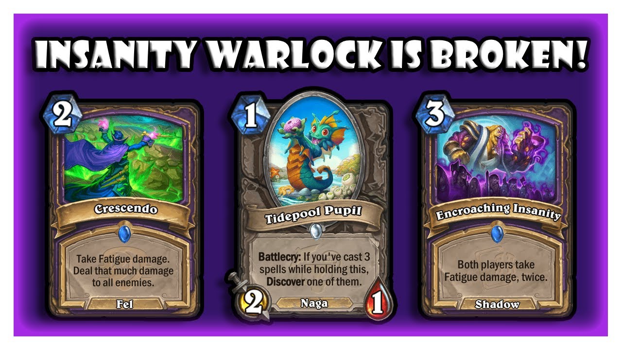 INSANITY WARLOCK IS THE BEST DECK TO HIT LEGEND! INSANE OTK'S! - YouTube