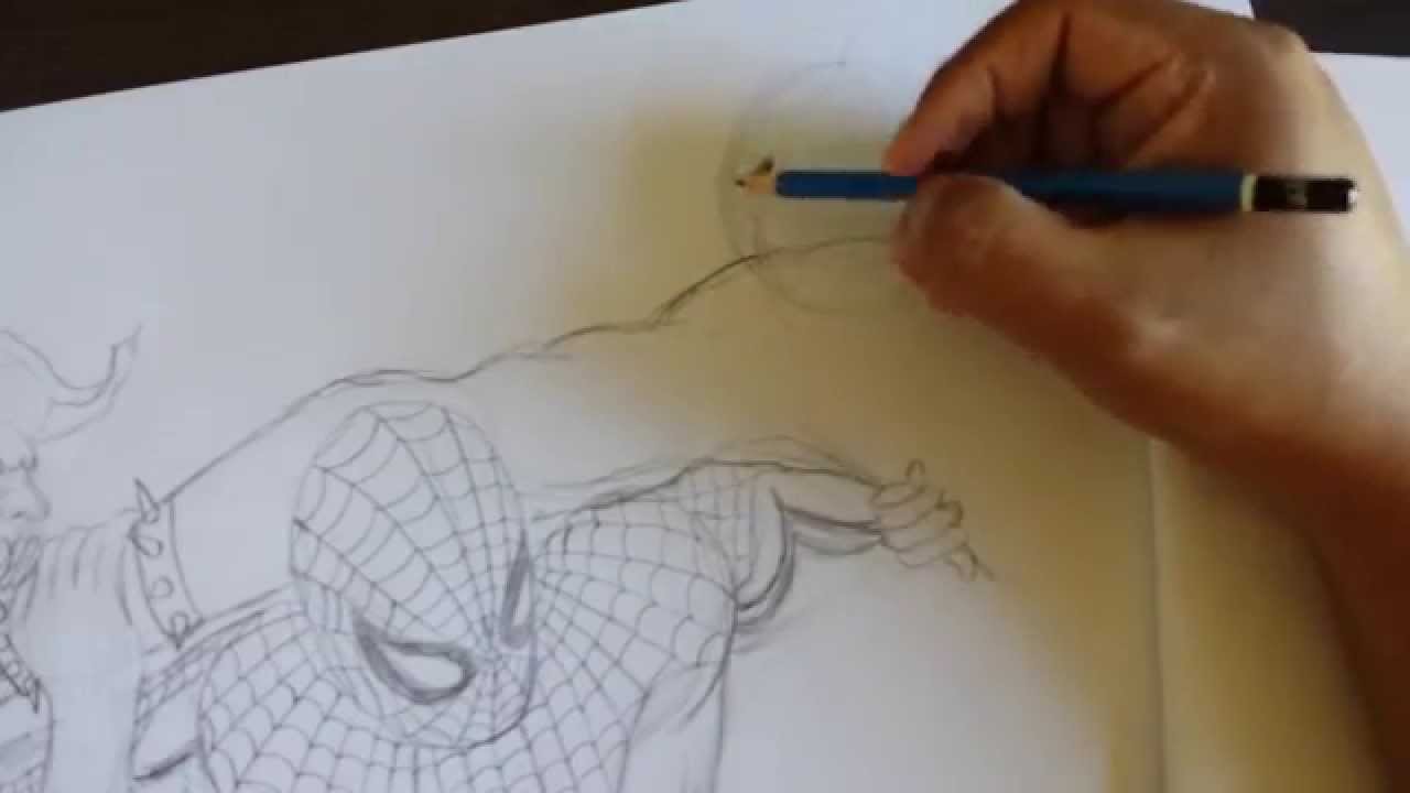 How to draw Spiderman/ghostrider/hobgoblin. 3 - YouTube