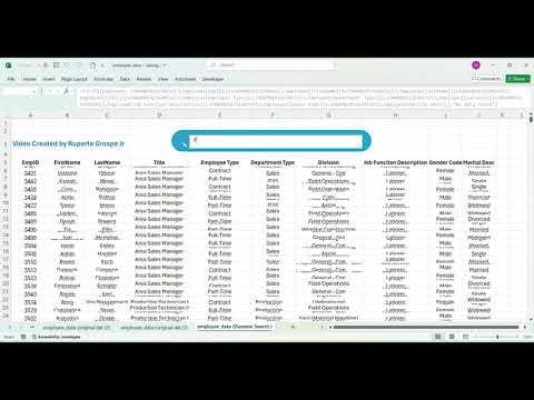 Dynamic Search Bar FILTER, ISNUMBER, and SEARCH Functions in MS Excel Made with Clipchamp - YouTube