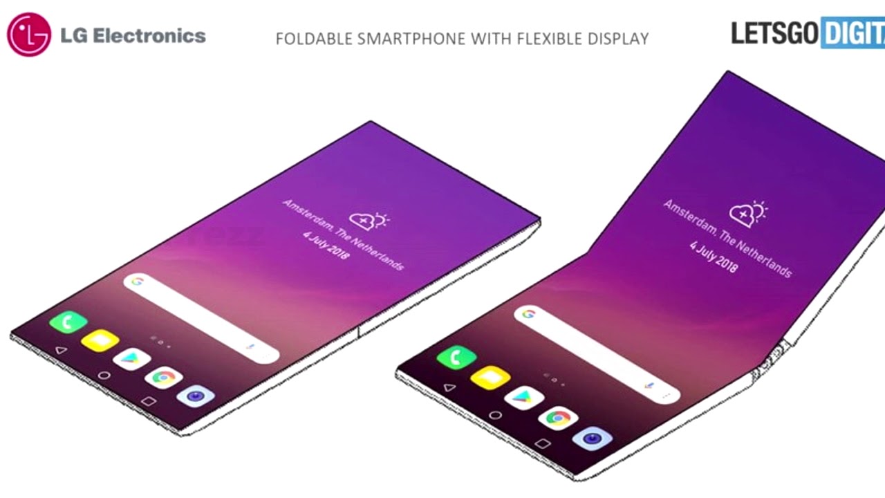 LG's Foldable Phone Patent reveals A Smartphone with Bezel-less Single ...
