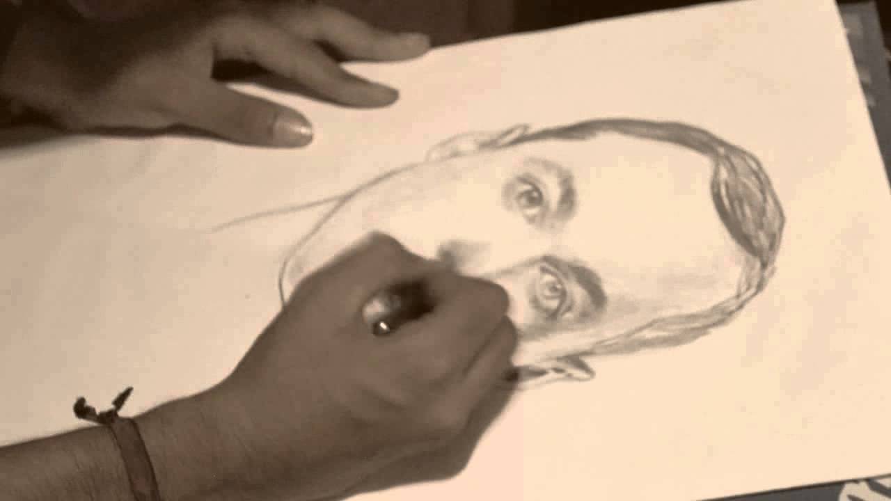 Draw Sheldon Cooper (timelapse) - YouTube