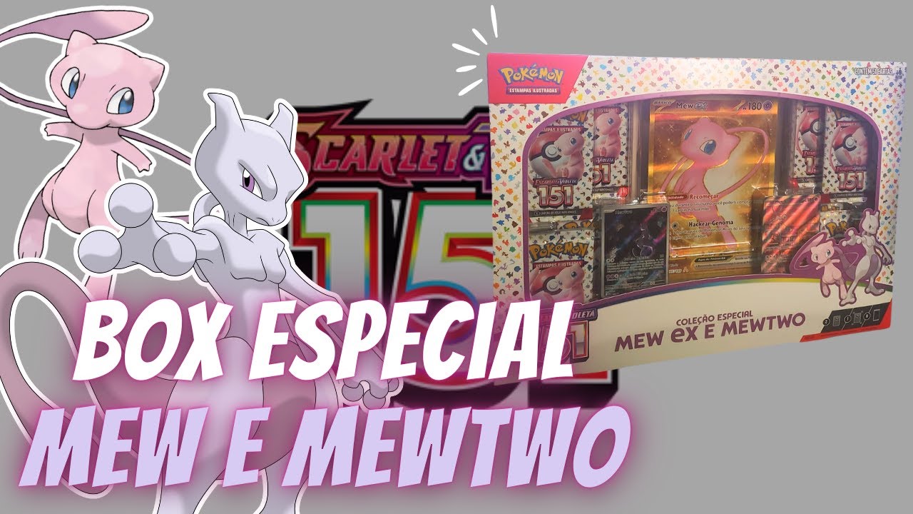 MINHA PRIMEIRA BOX DE POKÉMON | COLEÇÃO ESPECIAL MEW EX E MEWTWO - YouTube