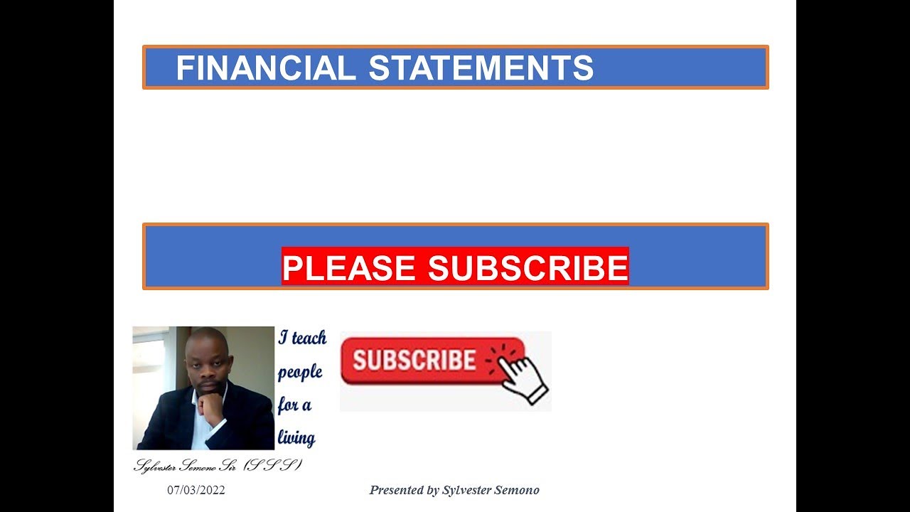FINANCIAL STATEMENTs - PPE - YouTube