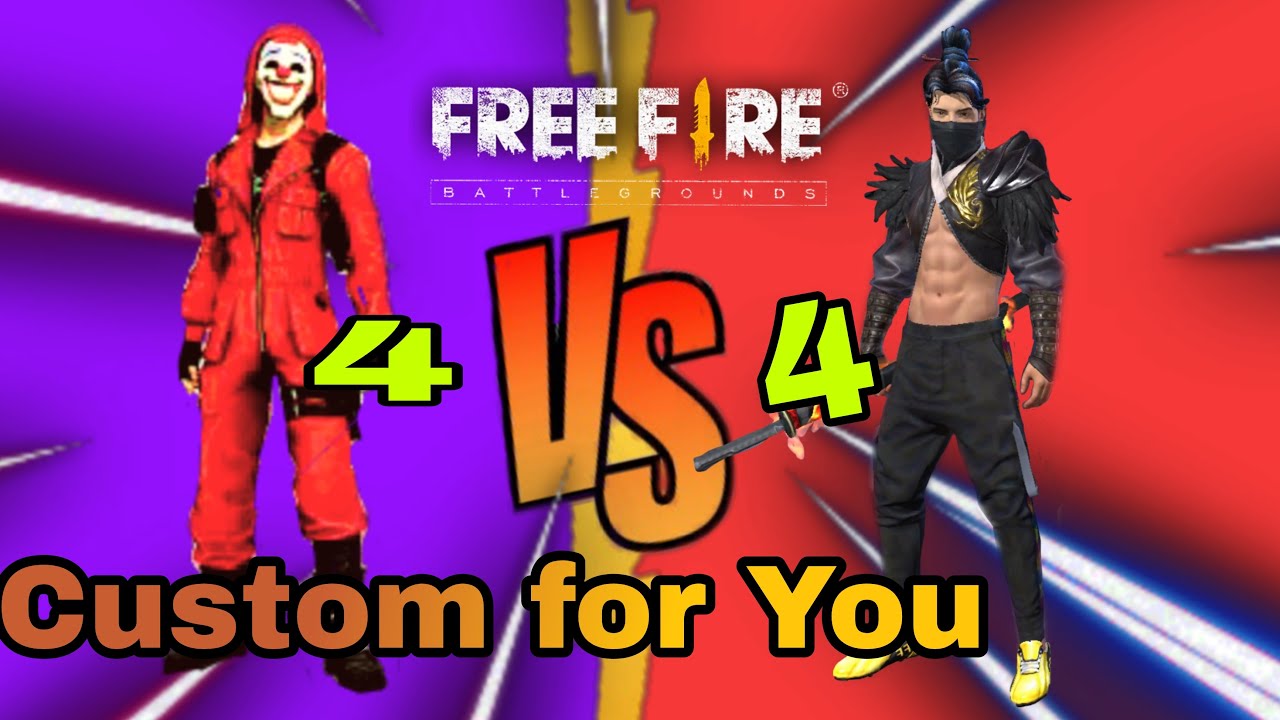4 Vs 4 Custom Live . Free Fire Custom Live . FF Live - YouTube