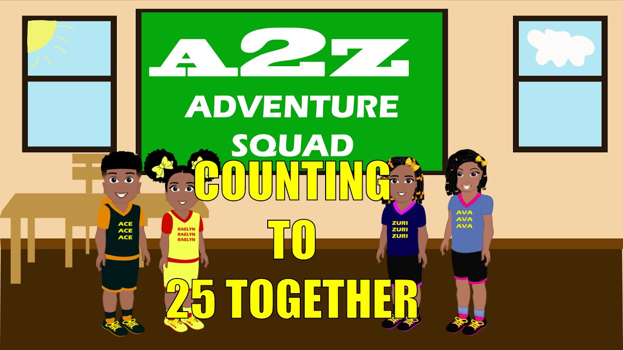 Count to 25 song | A2Z Adventure Squad | Nursery rhyme | Children Songs ...