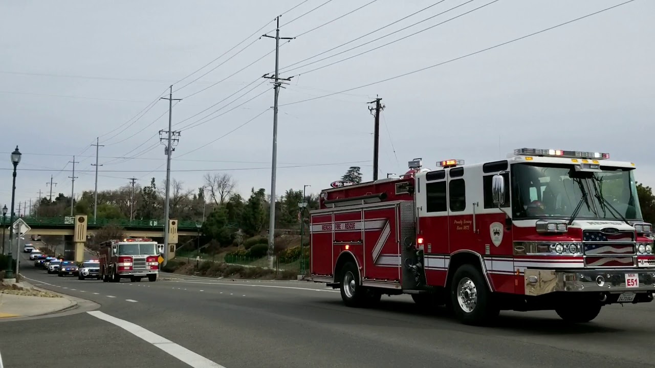 Merced Police Detective Joseph Henderson Procession - YouTube