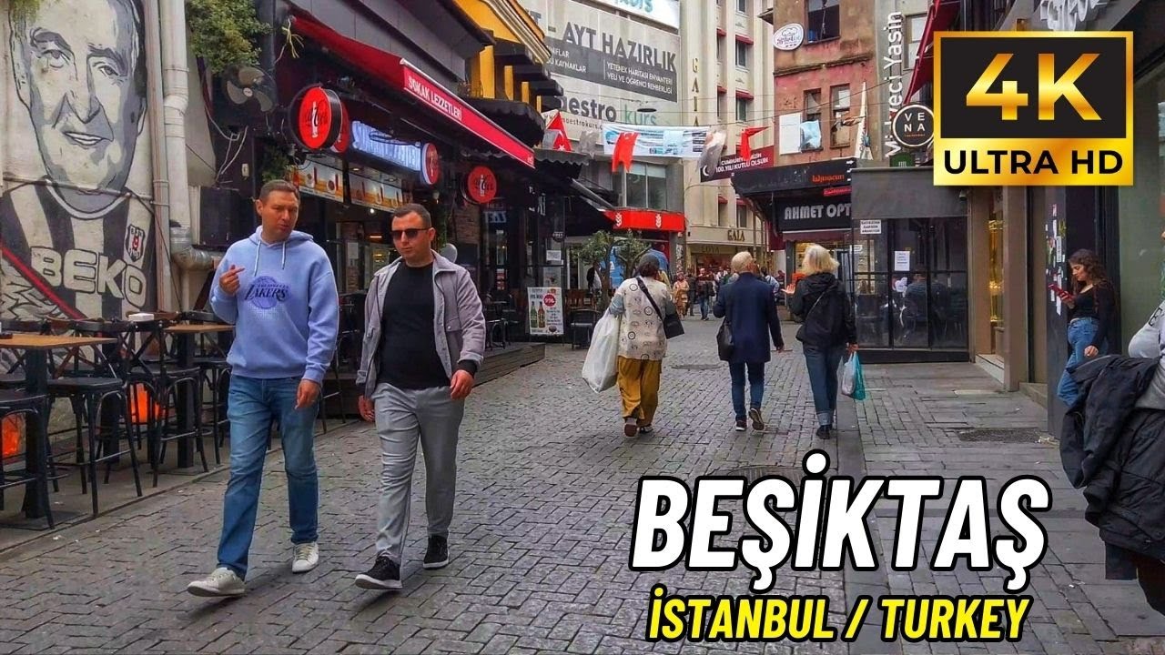 İstanbul Turkiye Besiktas Walking Tour [4K Ultra HD/60fps] - YouTube