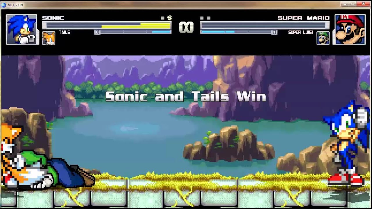 MUGEN SONIC AND TAILS VS SUPER MARIO AND SUPER LUIGI 2015 - YouTube