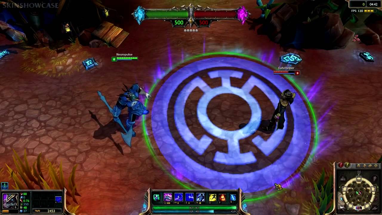 Blue Lantern Nasus LoL Custom Skin ShowCase - YouTube