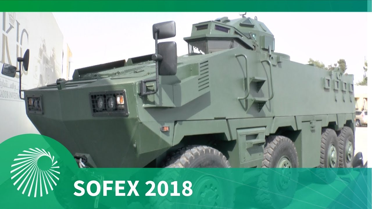 SOFEX 2018: KADDB Al Mared 8x8 - The largest AFV built in Jordan - YouTube