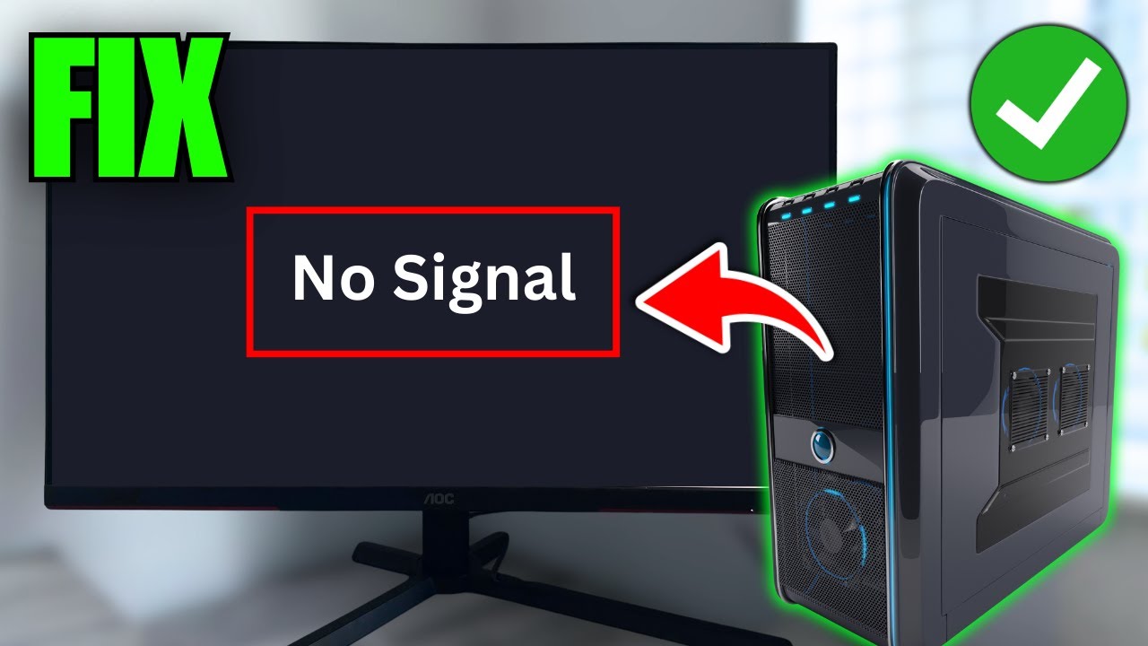How To Fix PC Is On But No Signal To Monitor / Display - YouTube