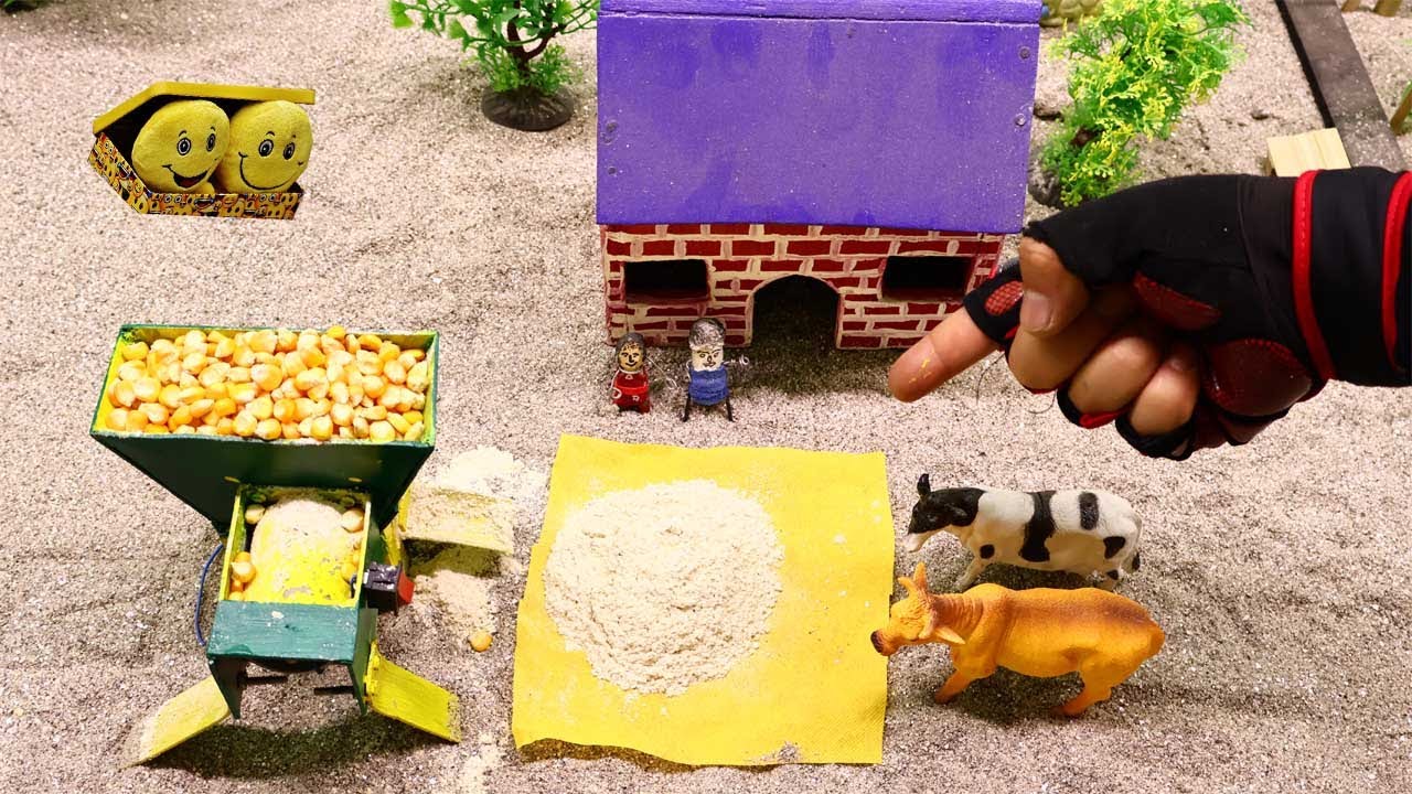 Diy tractor mini flour mill machine science project | @DiyTractorwork ...