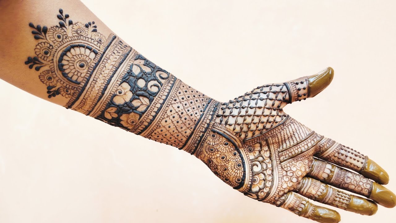 full hand bharwa mehndi design | mehndi design 💗 - YouTube