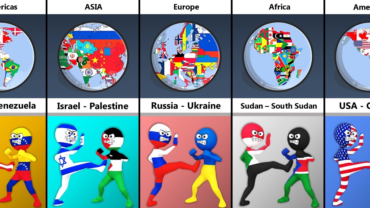 Popular Enemy Countries In Each Continent - YouTube