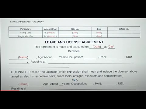 What is Online Leave & License Agreement - Chapter 1 - YouTube