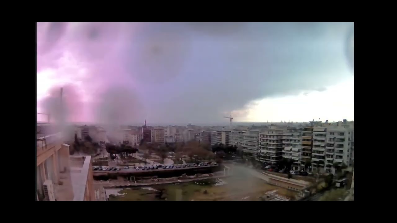 Timelapse από την σημερινή καταιγίδα στην Θεσσαλονίκη 27-3-23 ⛈️⛈️ ...