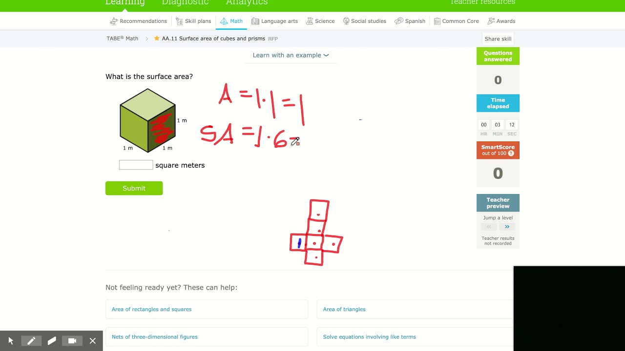 IXL | Surface Area of cubes and prisms - YouTube